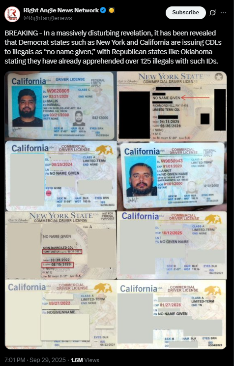 Fact Check: California, New York Do NOT Issue CDLs With No Name Given -- They Have Mononyms ...